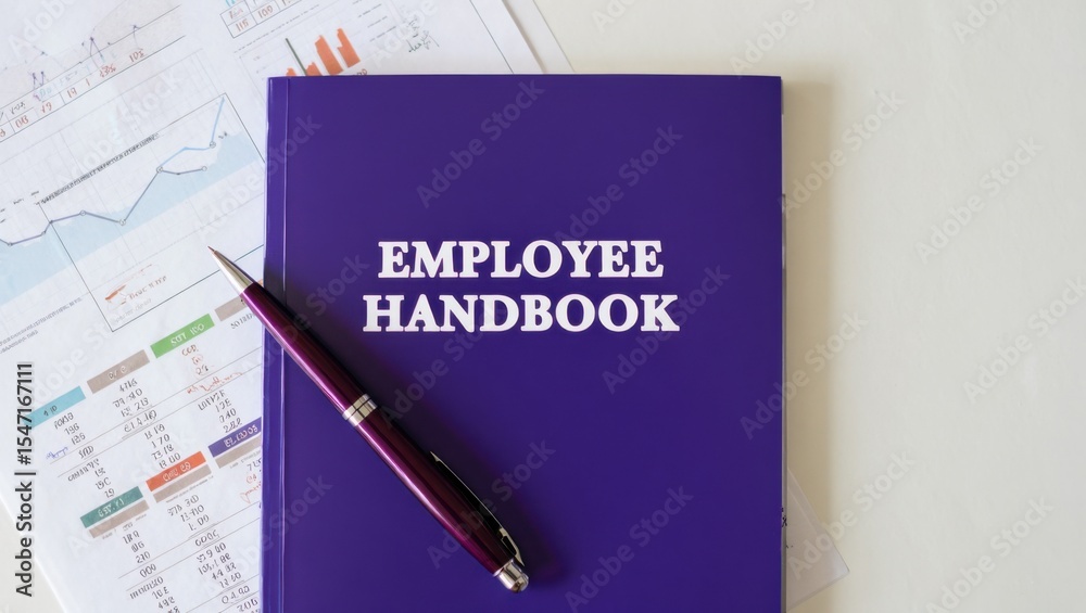 Comprehensive Employee Handbook Cover Featuring Professional Styling ...