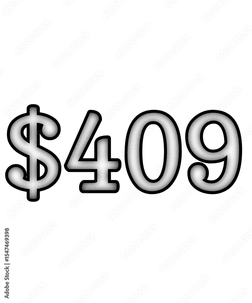 dollar sign on white background $409 Stock Illustration | Adobe Stock