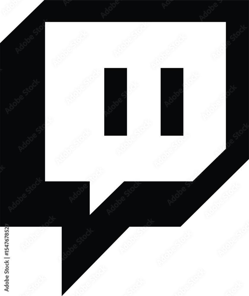 twitch logo. twitch icon , social media icons. social media and social ...