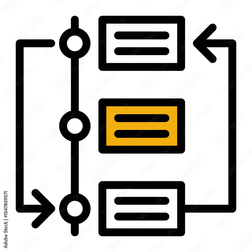 Task Ranking Icon - Outline Color Lineal Style for Workflow Management ...