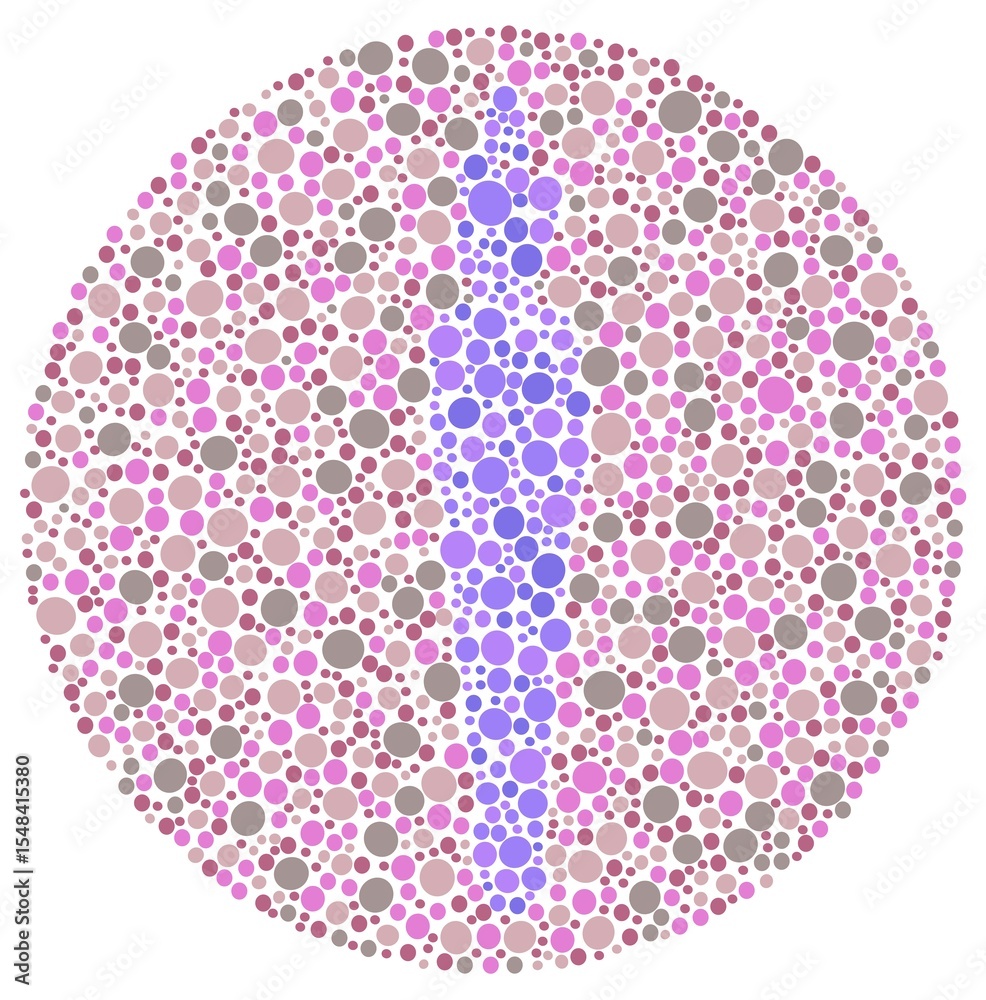 Color Blind Test Chart – Multicolored Circles for Detecting Deficiency ...