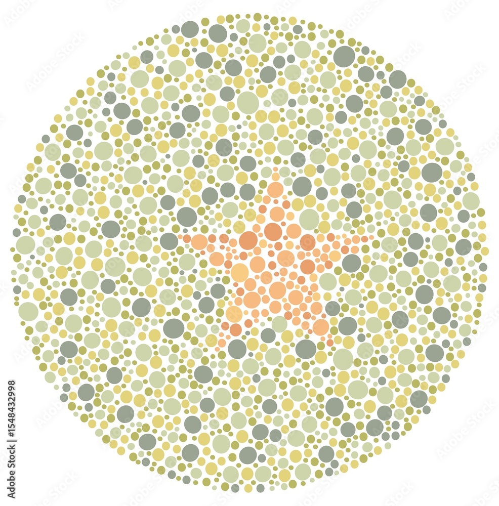 Picture of stars for color blindness tests. Color blindness tests with ...