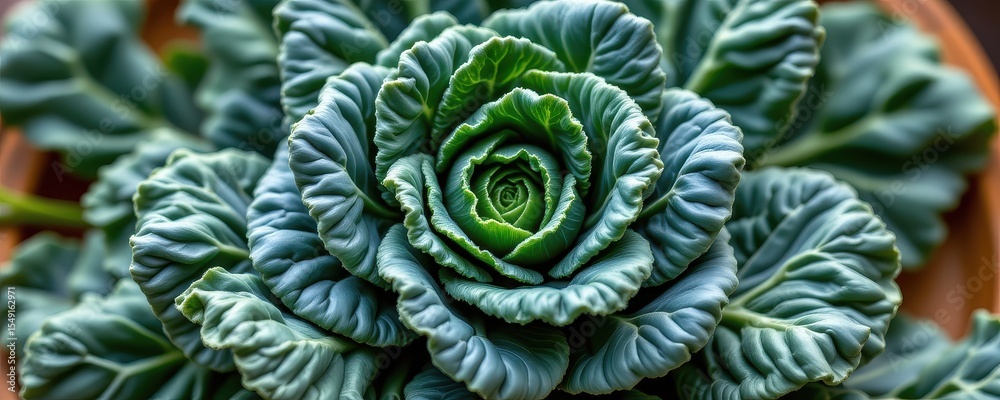 Ilustración de Stock kale shares the brassica genus with cabbage ...