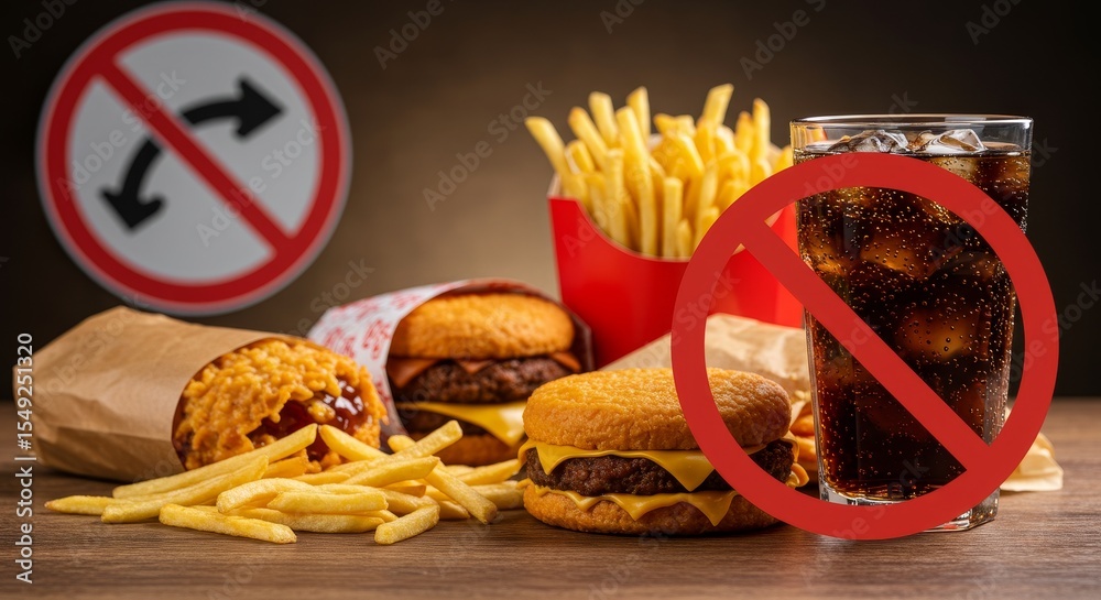 Healthy Eating Habits: Avoiding Unhealthy Foods - shows burgers, fries ...