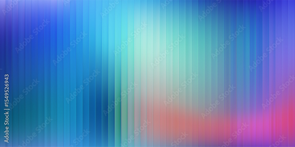 Corrugated iridescent glass background with gradient ribbed abstract ...