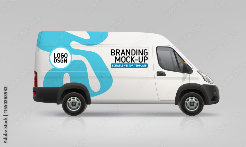 Blue Branding design for Company Van, Delivery Truck. Brand identity ...