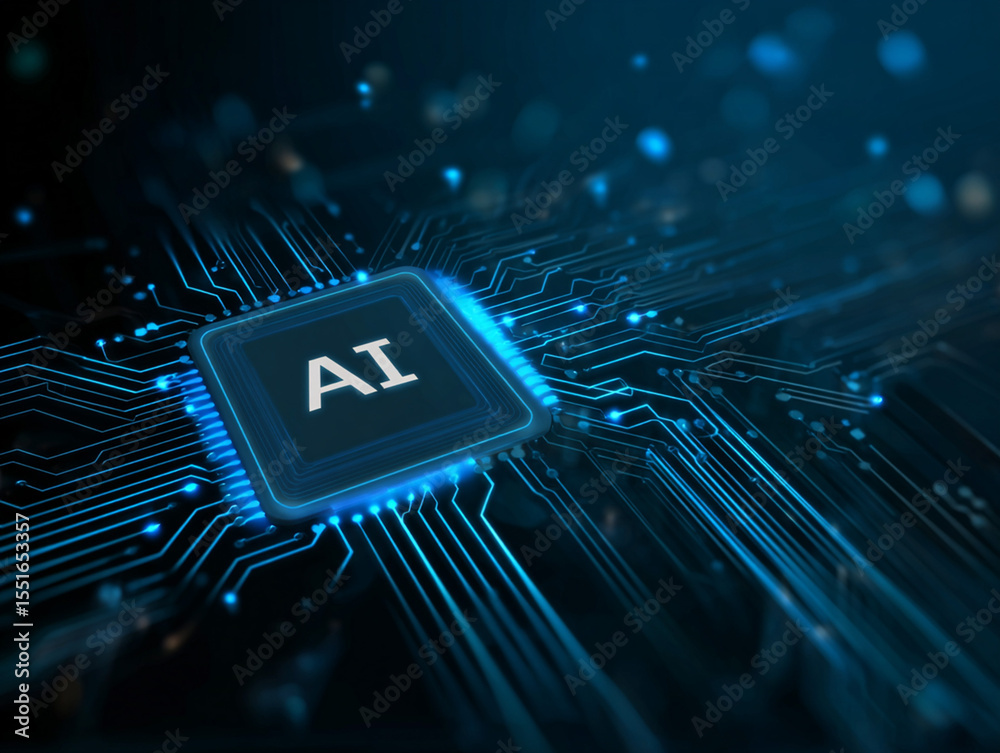 Agentic AI concept on futuristic circuit technology background concept ...