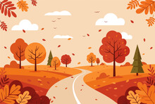 Autumn Landscape Illustration Free Stock Photo - Public Domain Pictures
