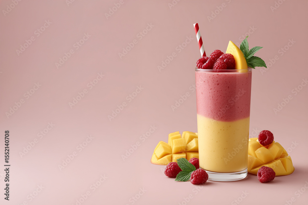 Mango Raspberry Smoothie Delight: A refreshing mango raspberry smoothie ...