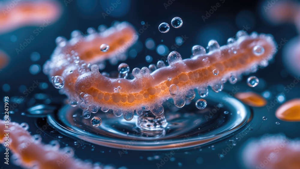Amoeba proteus in a water droplet under microscopic view Stock ...