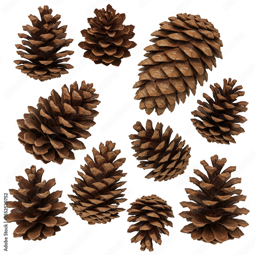 Isolated Pine Cones In Transparent Background for Festive Winter ...