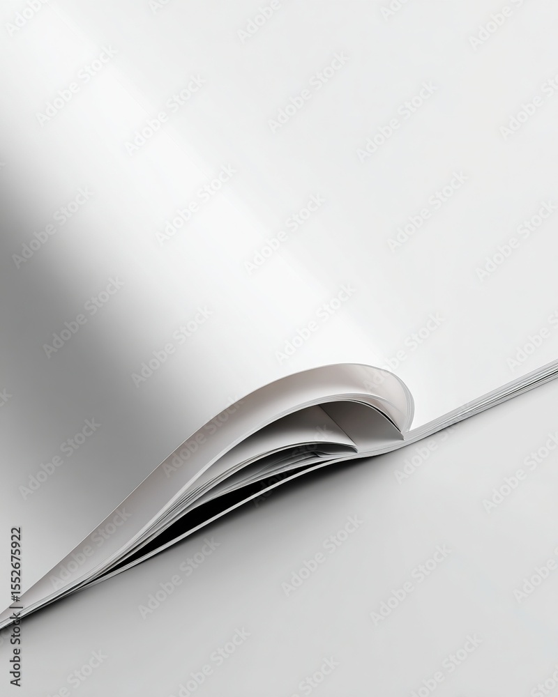 Illustration Stock Blank magazine cover template with clean and modern ...