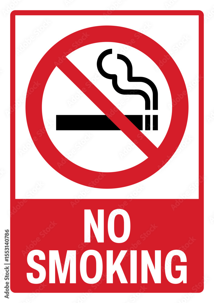 prohibition safety signs v2 uppercase text_no smoking landscape size 1/ ...