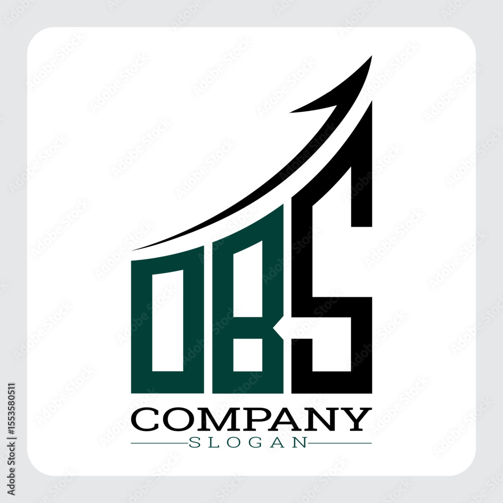 Стоковое векторное изображение «OBS Company Logo Design Growth vector ...
