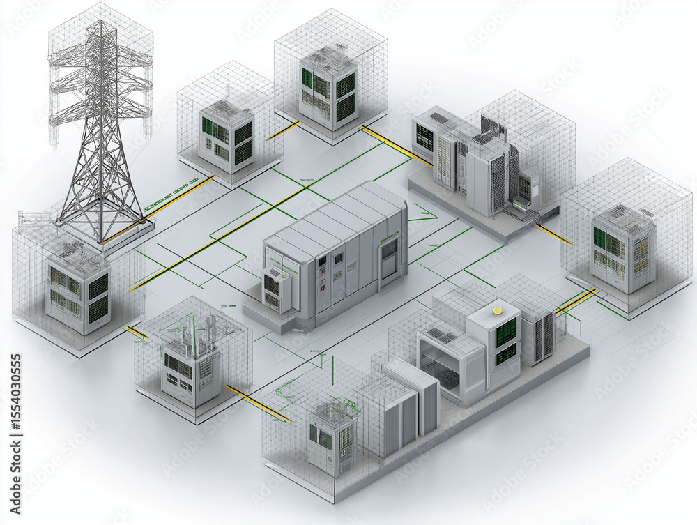 Scada industrial system maintenance. Monitoring engineering. Data ...