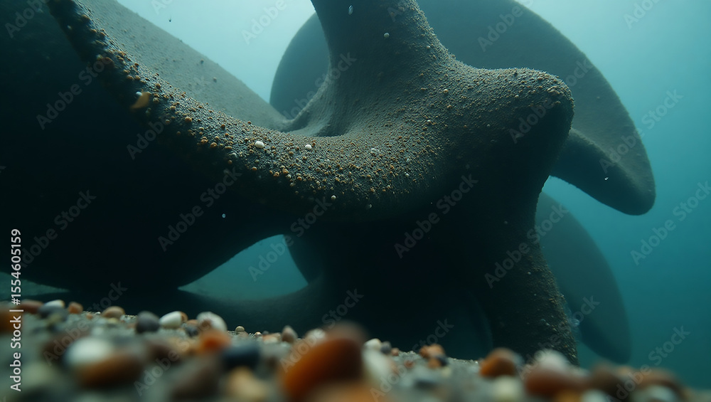 Foto de Stock Underwater Propeller: A striking underwater shot unveils ...