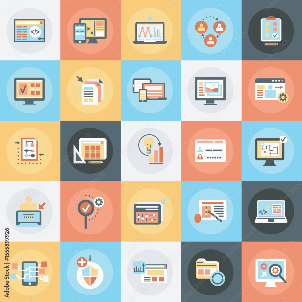 Versatile Icon Set – Flat, Line, and Glyph Icons for Web, App, UI, and ...
