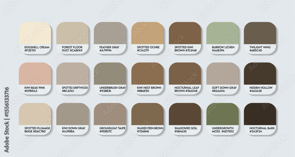 Little Spotted Kiwi Color Palette. Little Spotted Kiwi color Tone ...