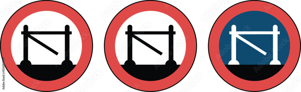 Swing bridge sign traffic regulation road safety warning symbol ...