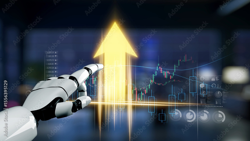 AI artificial intelligence powers business growth with predictive planning tools, innovation ...