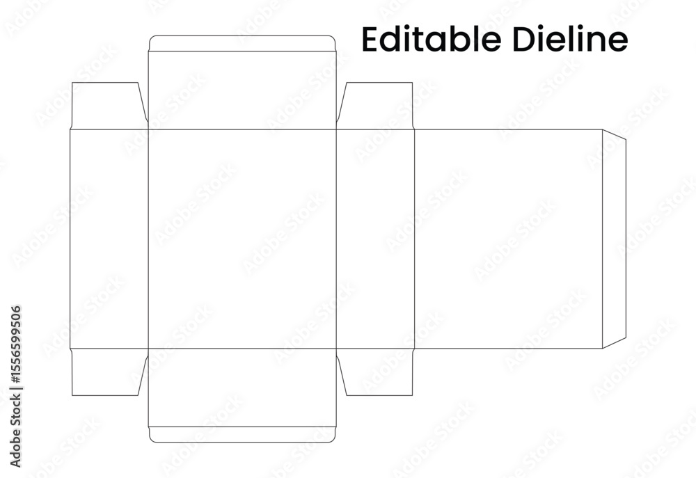Стоковий вектор dieline, dieline template, box dieline, packaging ...
