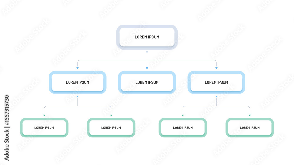 Modern organizational structure for the company. Infographics for ...