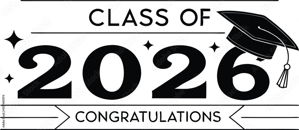Graduation Celebration for Class of 2026 Achievement and Pride Stock ...