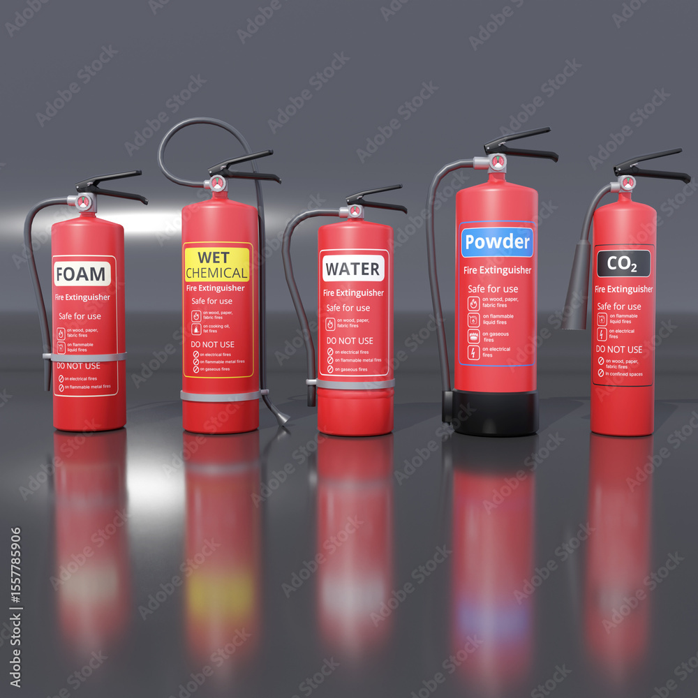 Fire Extinguisher 3D Model Pack – Realistic Safety Equipment Stock ...
