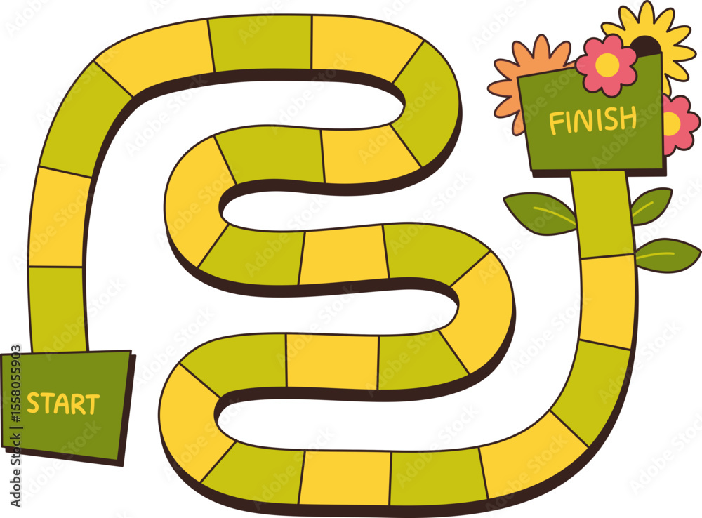 Blank Board Game Path Stock Vector | Adobe Stock