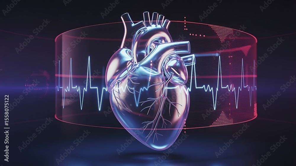Human Heart Anatomy, Physiology, and Cardiovascular Health Stock ...
