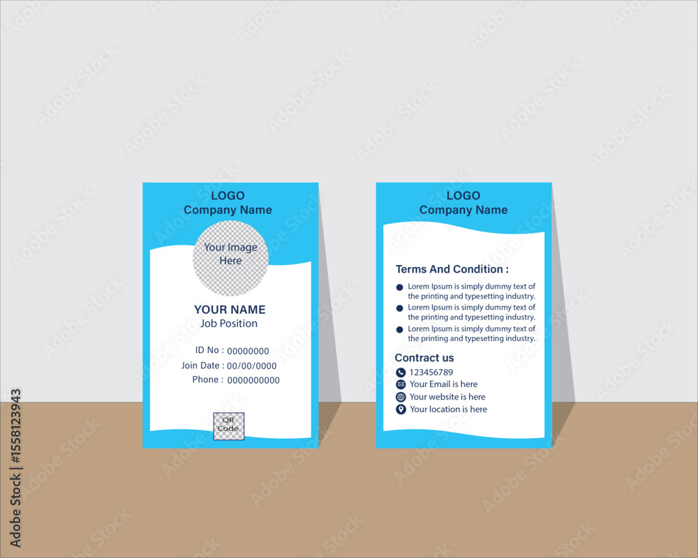 Vektor Professional ID card vector template clean, modern, and ...