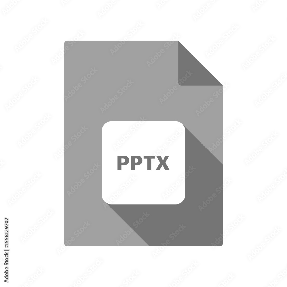 PPTX file icon, PowerPoint Open XML Presentation file icon on ...