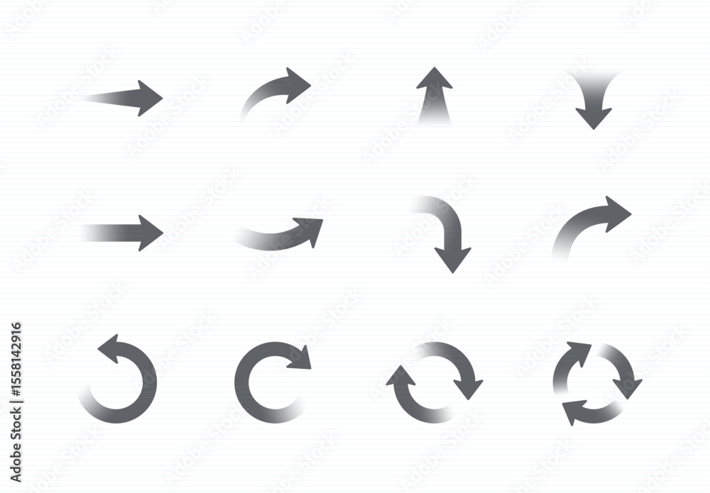 arrow gradient icon set Stock Vector | Adobe Stock