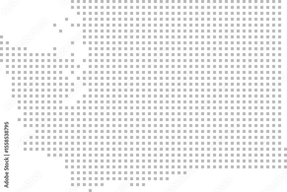 Washington, United States – square dot grid vector map (Web Mercator ...