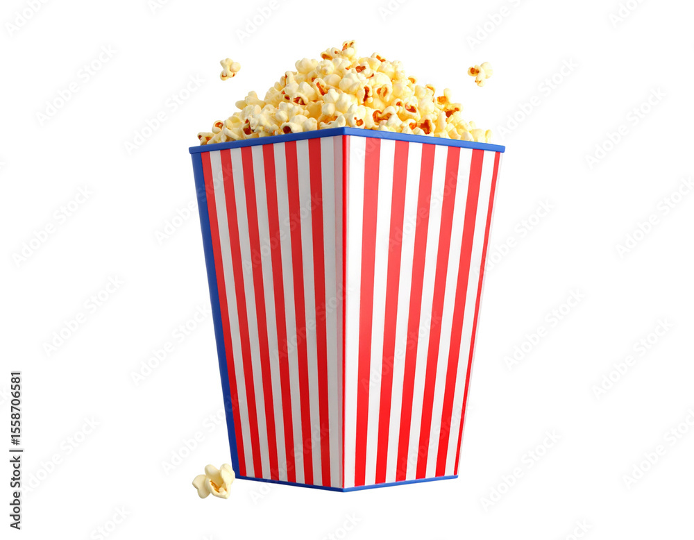 Overflowing Movie Theater Popcorn Bucket with Buttered ...