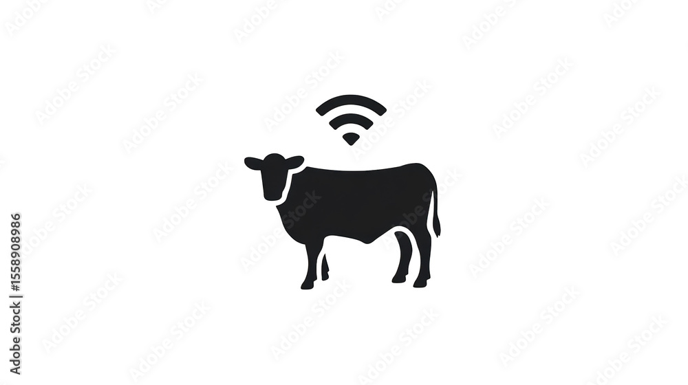 Cow with wifi antenna, exploring wireless technology and data ...