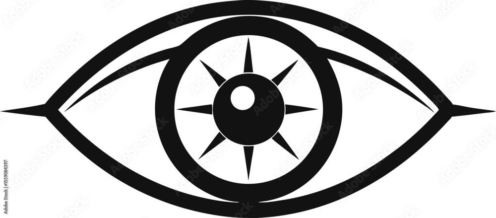 Human Eye with a Detailed Camera Shutter Iris Stock Vector | Adobe Stock