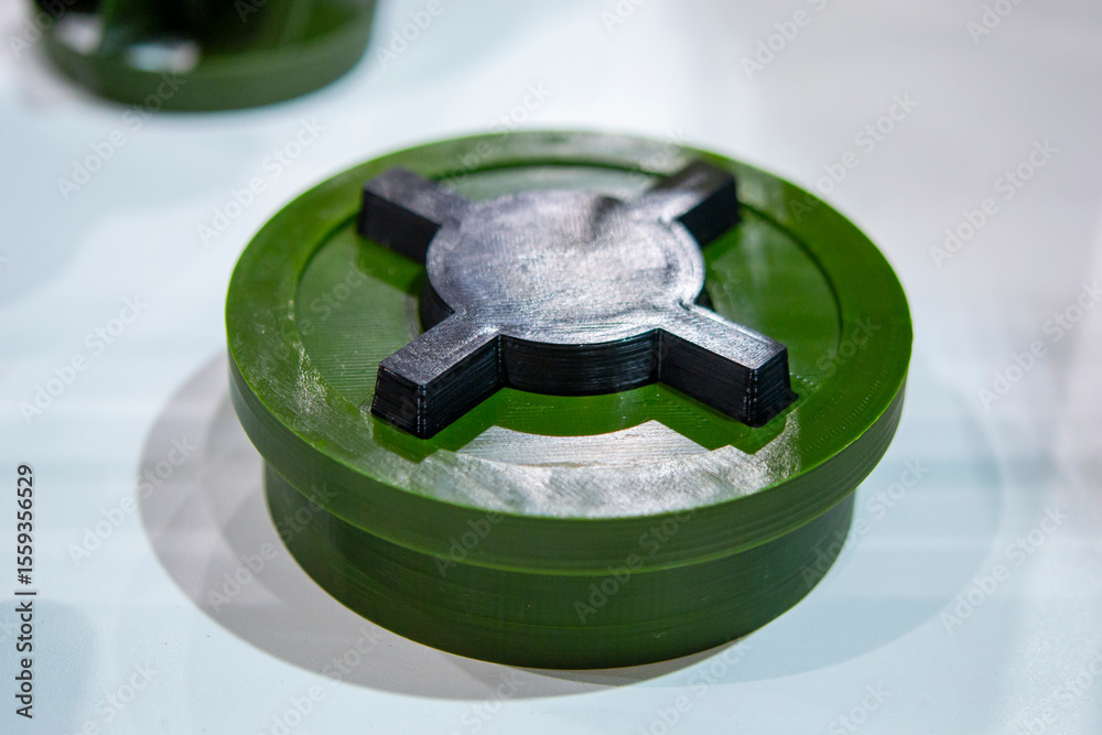 Foto de Stock Anti-personnel high explosive mine printed on 3D printer ...