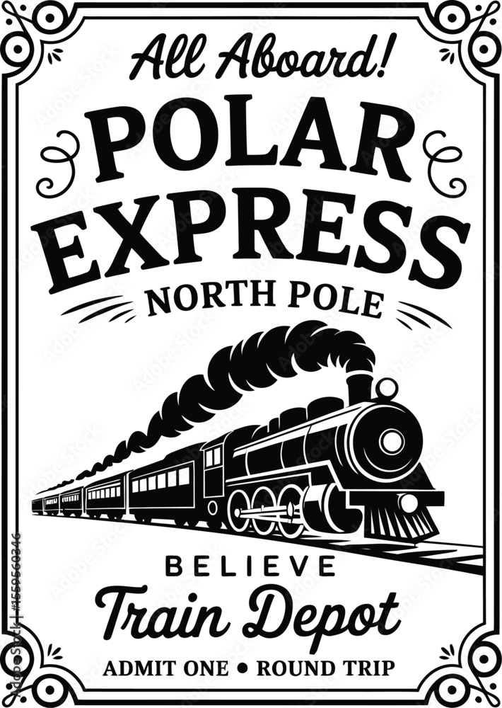 Polar Express Ticket svg, Polar Express png, Christmas sign svg, All ...