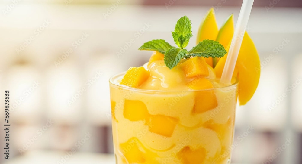 Sweet and invigorating smoothie made with mango Smoothie doce e ...