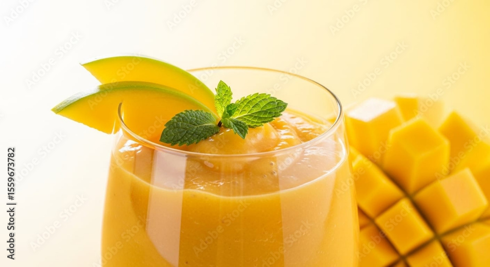 Sweet and invigorating smoothie made with mango Smoothie doce e ...