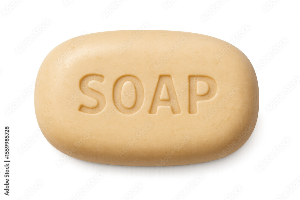 Single bar of soap on transparent background promoting hygiene Stock ...