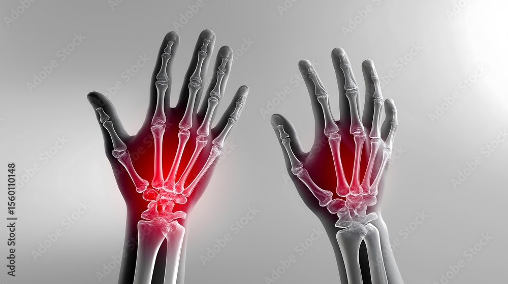 Understanding Hand Pain A Visual Guide to Wrist and Hand Anatomy Stock ...