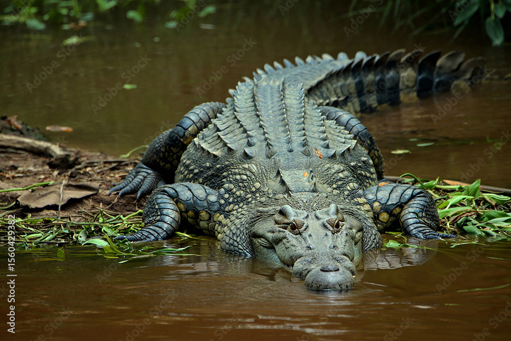 Stock-Foto „Submerged predators like crocodiles and alligators ...