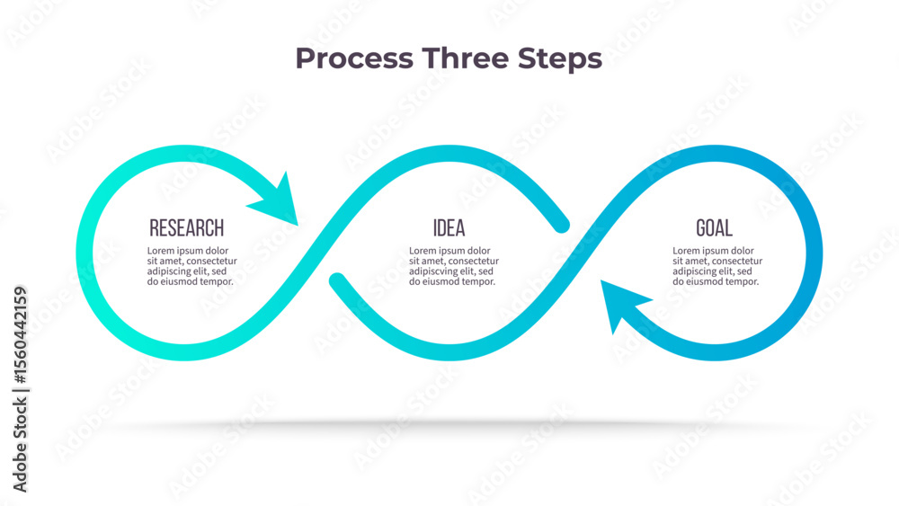 Vetor Business infographic template. Timeline chart with three options ...