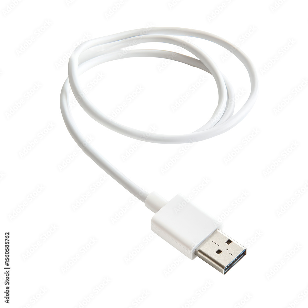 white USB connection adapter cable, White USB connection adapter cable ...