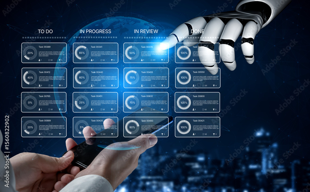 AI improves kanban dashboard for task management by optimizing priorities, tracking team ...