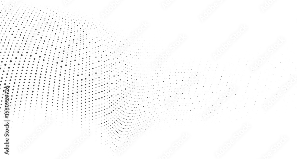เวกเตอร์ Stock Smooth Mesh Wave Dot Pattern for Modern Website Hero ...