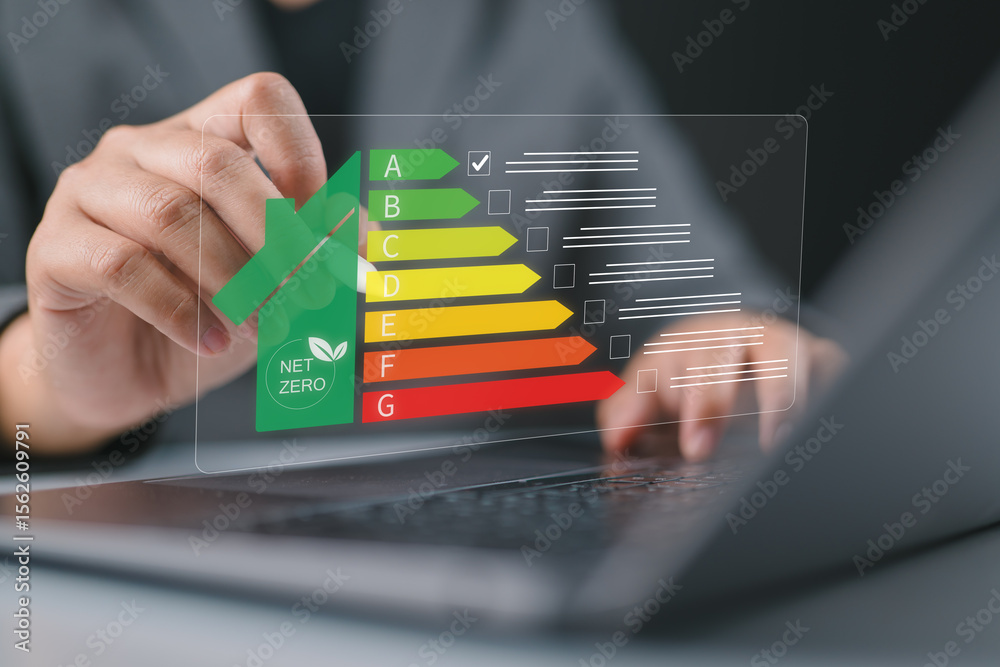 Energy efficiency Improvement concept, Eco friendly homes for sustainable development ...