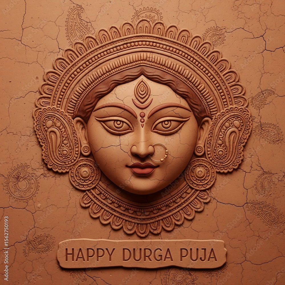 Clay sculpture of goddess durga for happy durga puja Stock Photo ...